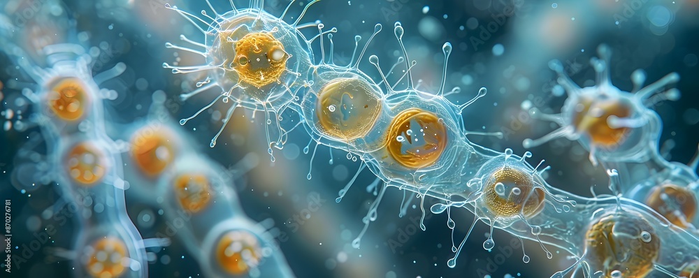 Microscopic View of Plankton The Foundational Elements of the Marine ...