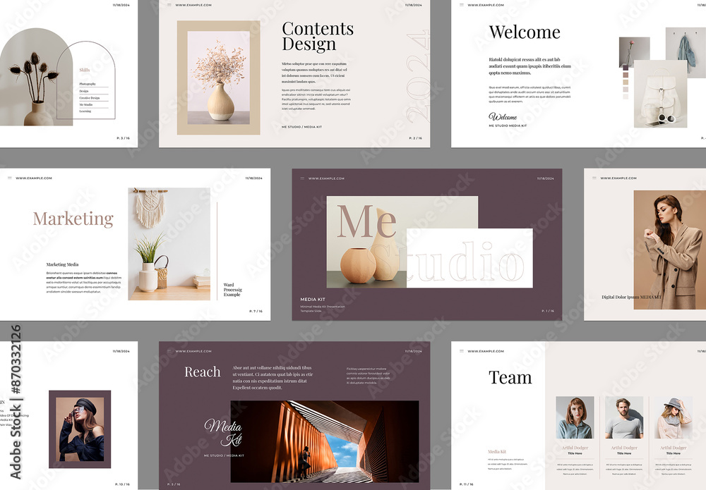Media Kit Presentation Template Stock Template | Adobe Stock