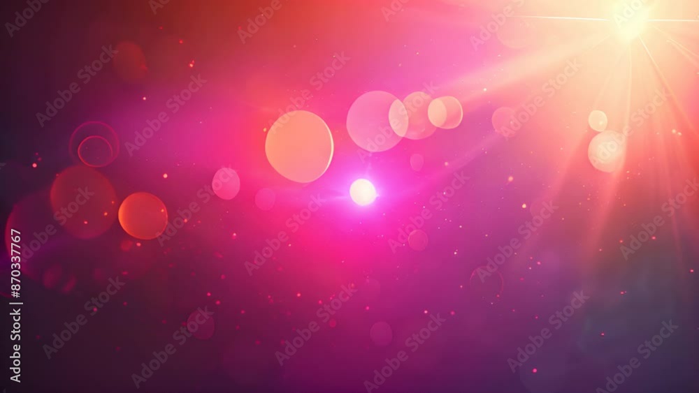 An overlay of bold lens flare over a retro-futuristic gradient ...