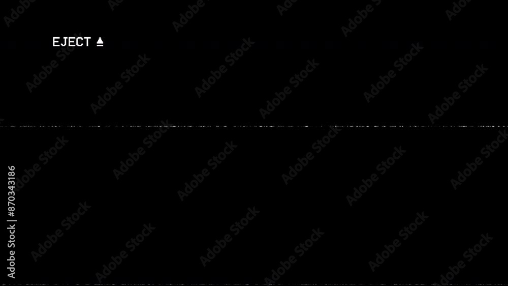 Blinking eject symbol VHS effect, Simple VHS eject with noise line ...