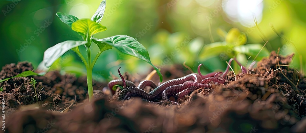 Earthworms from fermented cow dung are strategically placed on plants ...