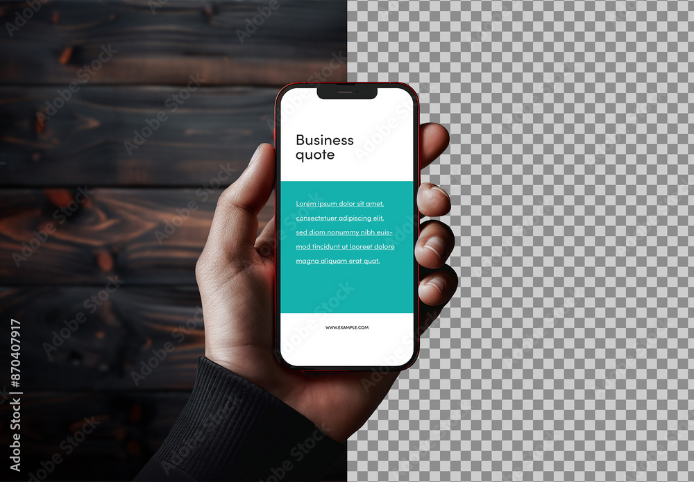 Hand Holding Smartphone Mockup With Various Backgrounds and Generative ...