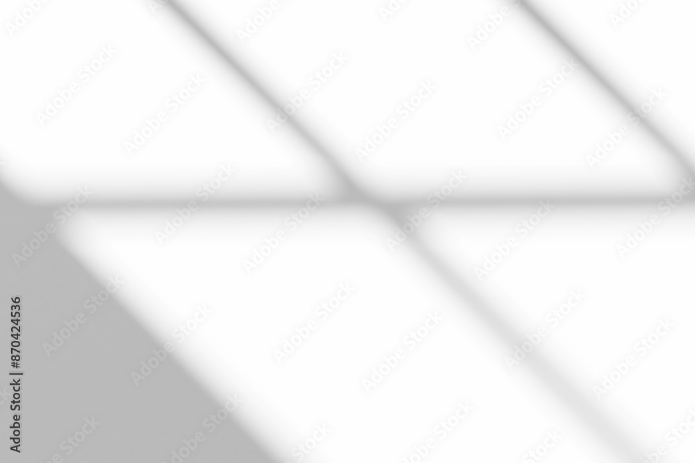 Shadow from light window. Window shadow effect. Reflect sun beams on ...