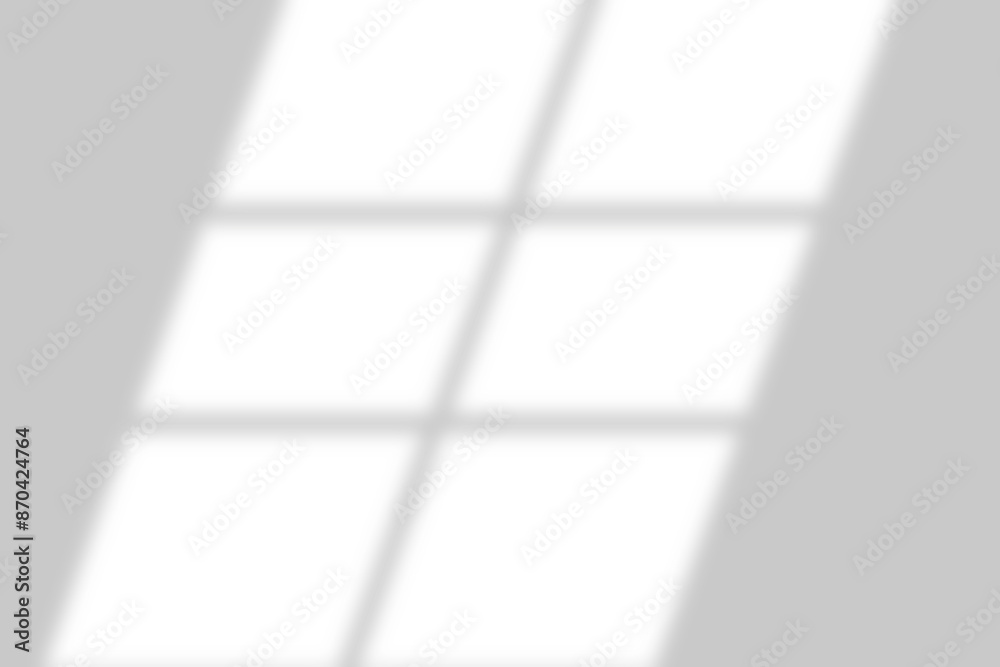 Shadow from light window. Window shadow effect. Reflect sun beams on ...