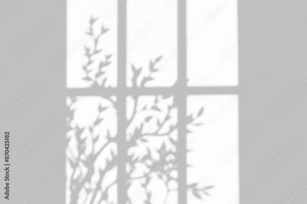 Shadow from light window. Window shadow effect. Reflect sun beams on ...