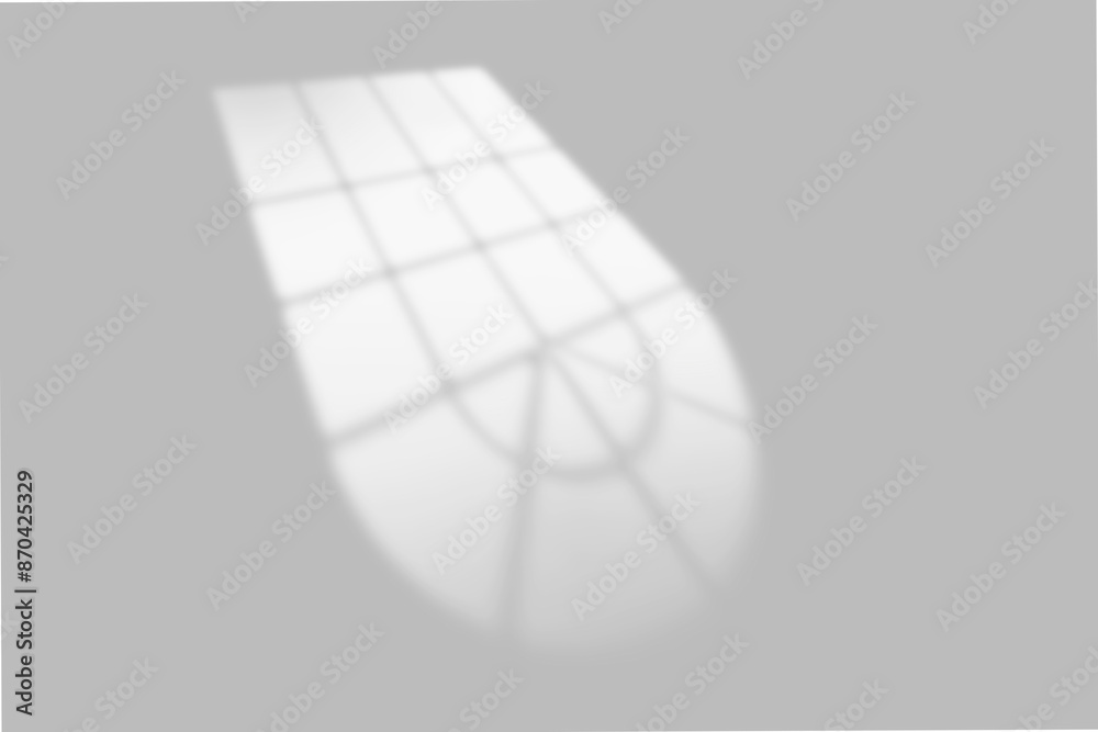 Shadow from light window. Window shadow effect. Reflect sun beams on ...