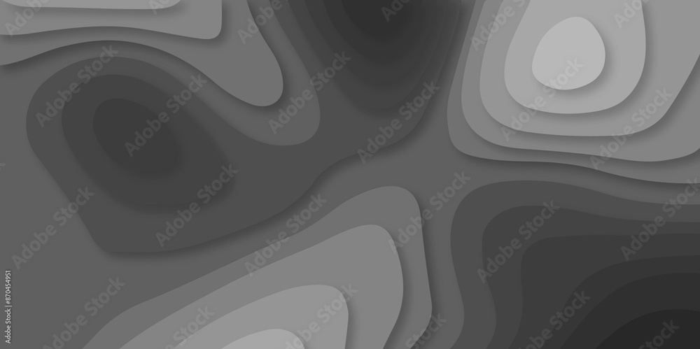 Vector pattern contour map. Topography map background. Black and white ...