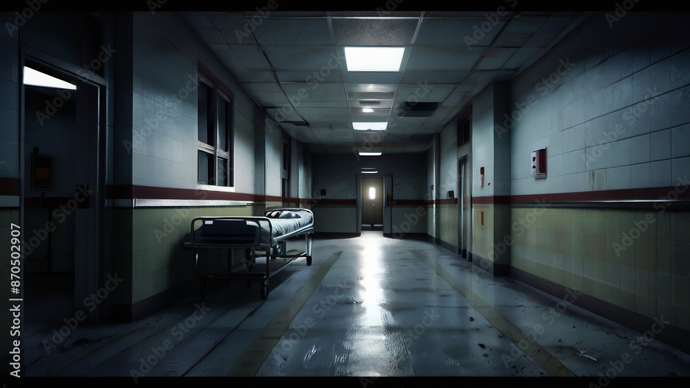 Horror city silent streets eerie buildings dark CGI for Game dev or ...