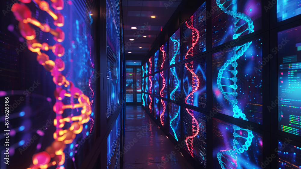 Genetic Journey: Multiple Screens Displaying Bullet Points Amidst ...