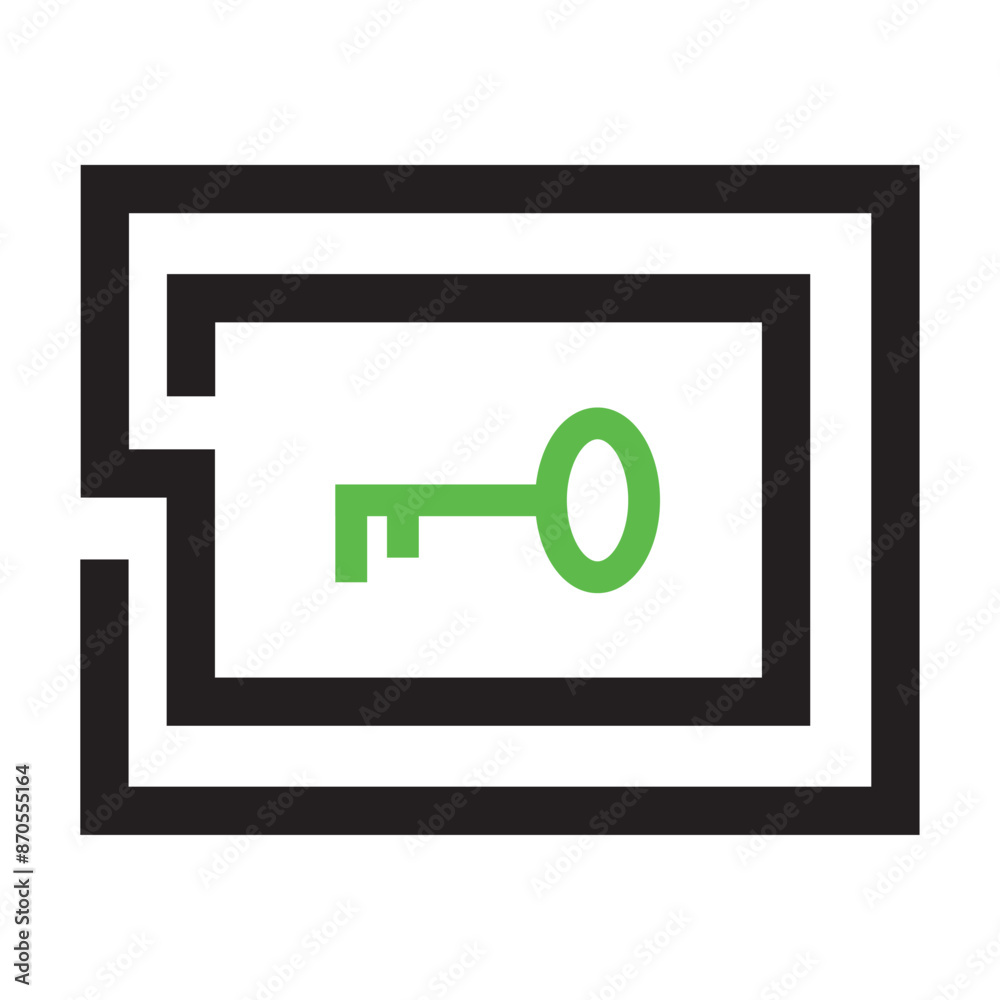The key is inside the maze. Key logo inside the maze. Psychology and ...