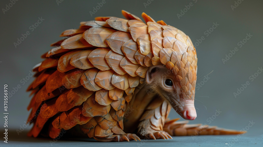The tree pangolin, also known as the white-bellied pangolin or three ...