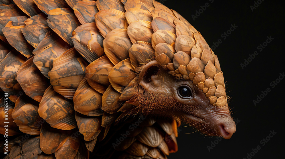 The tree pangolin, also known as the white-bellied pangolin or three ...