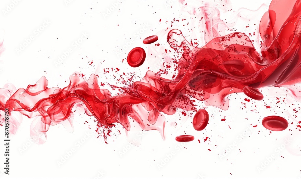 Blood cell red 3d background vein flow platelet wave cancer medicine ...
