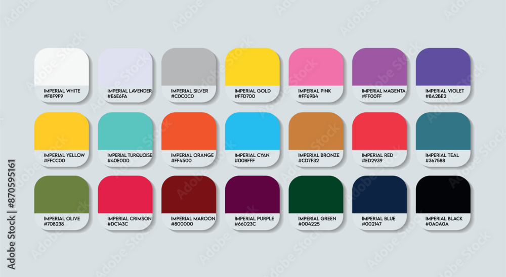 Grafika wektorowa Stock: Imperial Color Palette, Imperial Color Guide ...