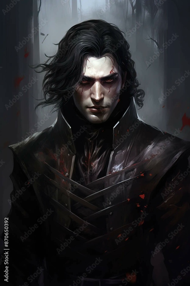 vampire, hunter, brooding, twilight, shadowed, realm, dark, fantasy ...