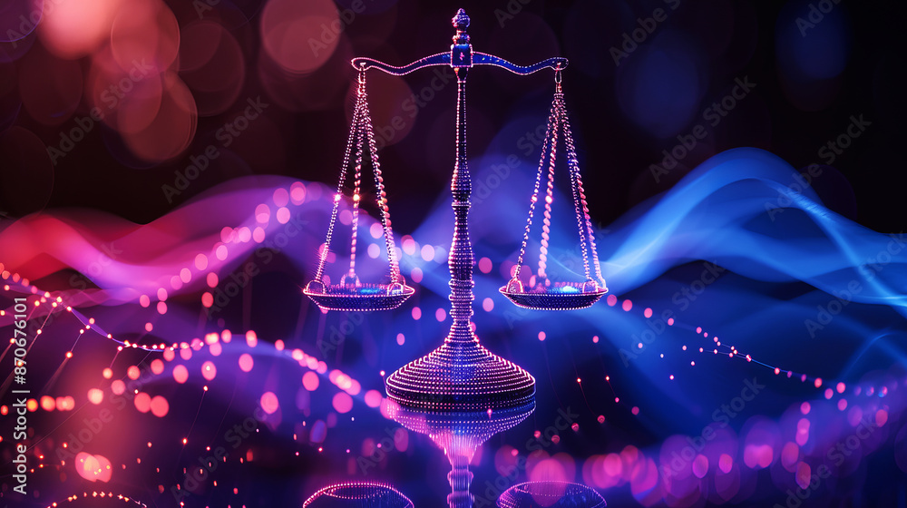 Manual classic balance scale equal sides justice law measurement ...