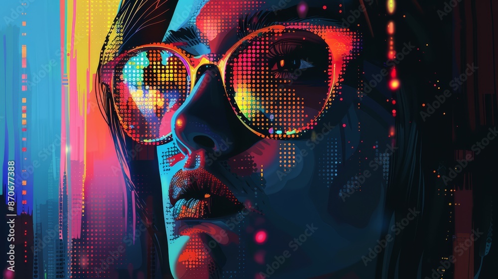 Use pixel art to create portraits where individual pixels reflect ...