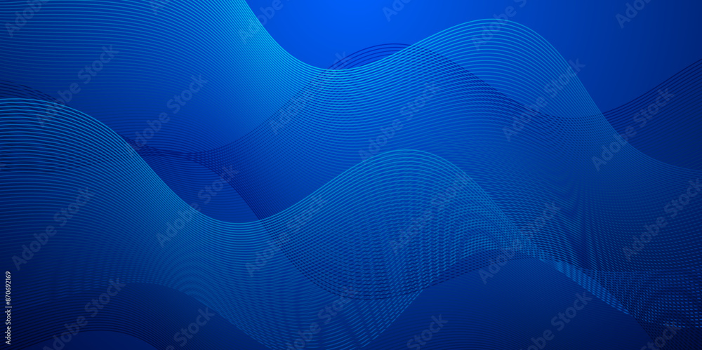 Vector minimal technology diagonal blue blend line dynamic frequency ...