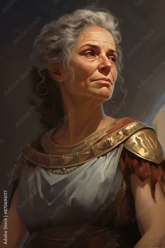 elderly, female, gladiator, strength, charisma, empowerment, resilience ...
