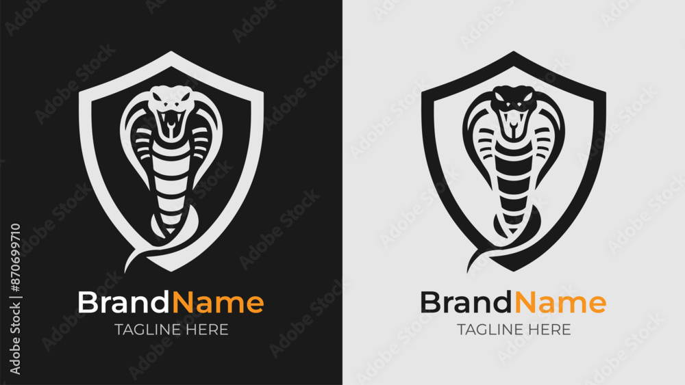 Minimalist Angry Cobra Logo Design. Simple yet striking logo of an ...