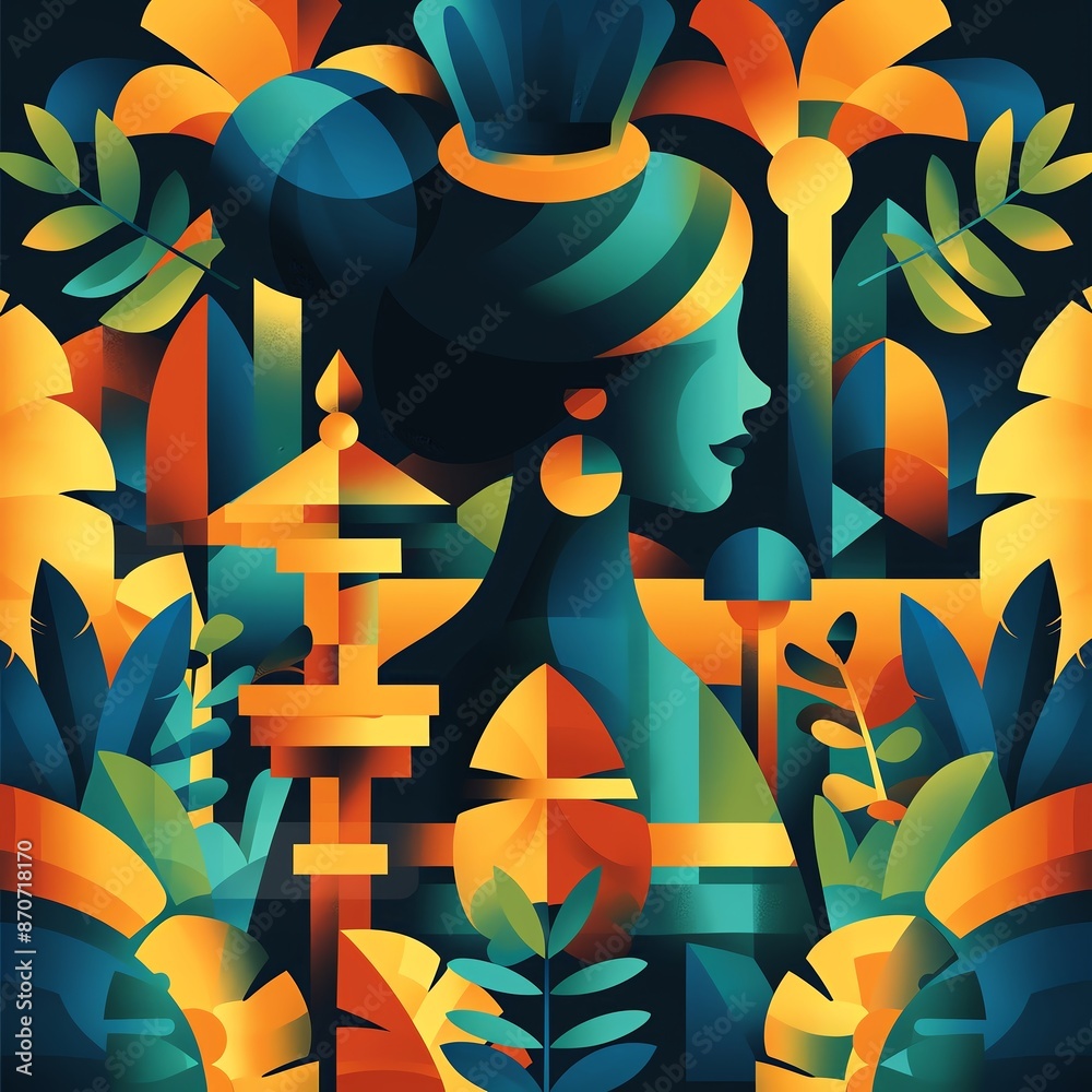 Bold visuals in a carnival scene, capturing vibrant outfits and ...