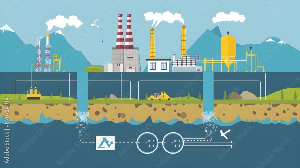 Detailed Diagram of Water Cycle in Industrial Processes for Efficient ...