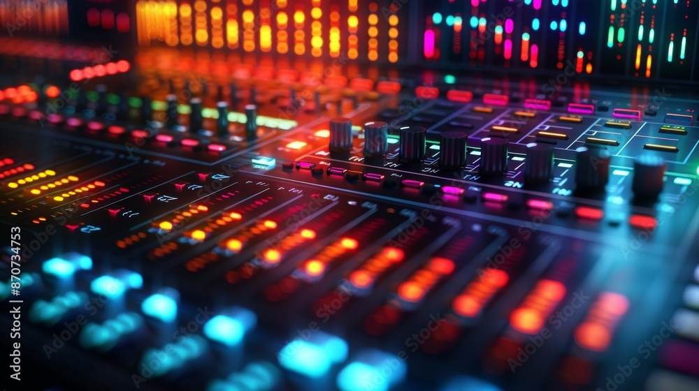 A conceptual image of a digital audio workstation screen, displaying ...
