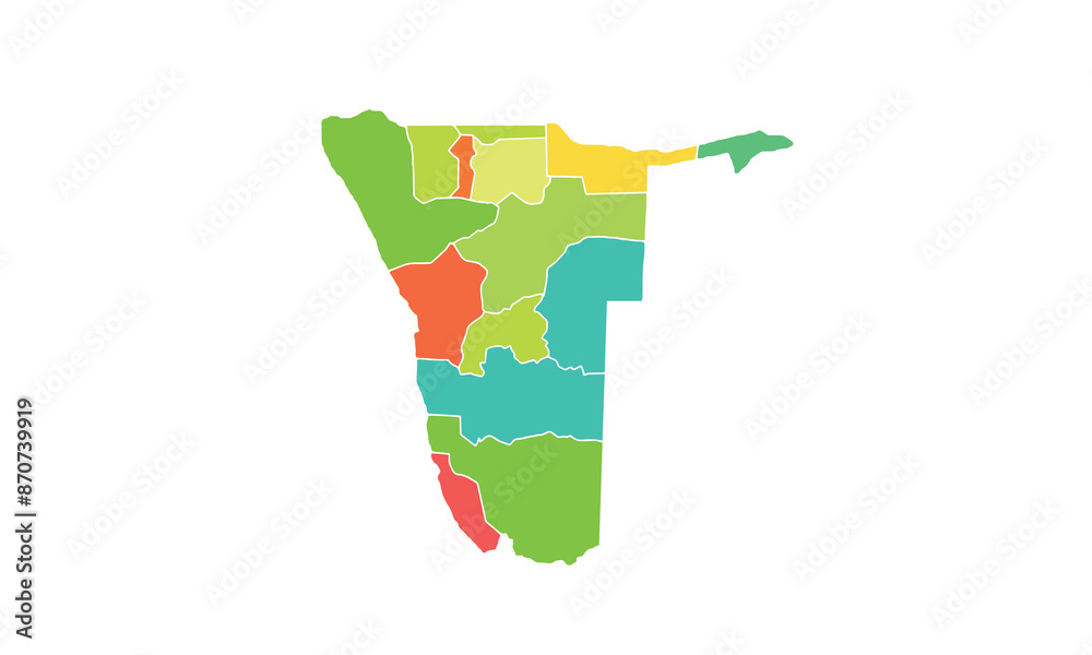 Map of namibia isolated modern colorful style. for website layouts ...