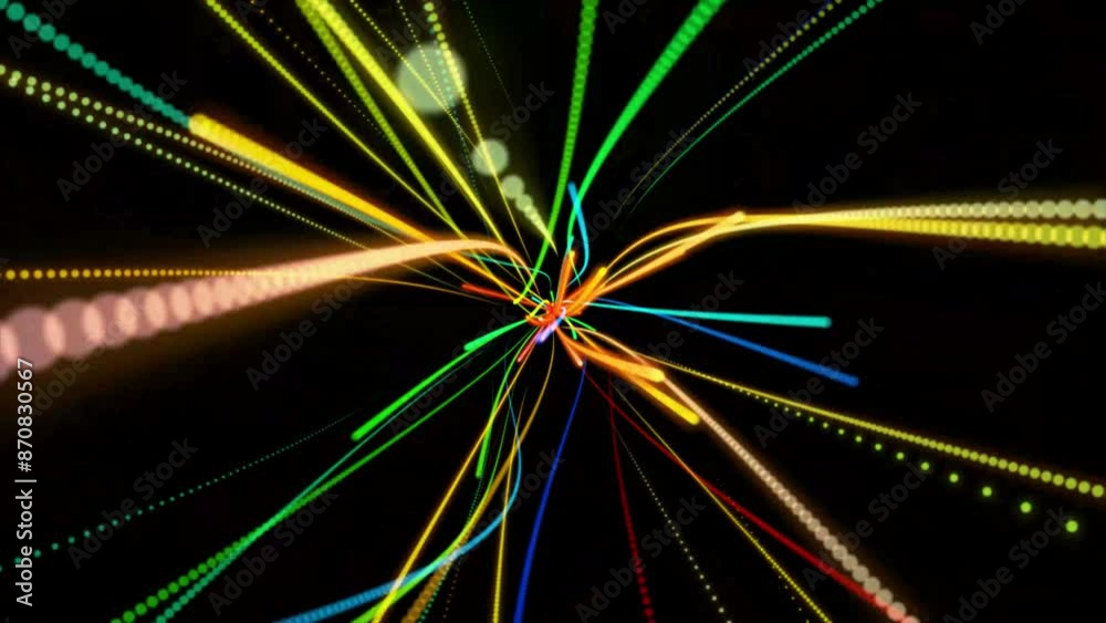 Light rays rush. High Speed Flying Lines 3d Animation in Seamless ...