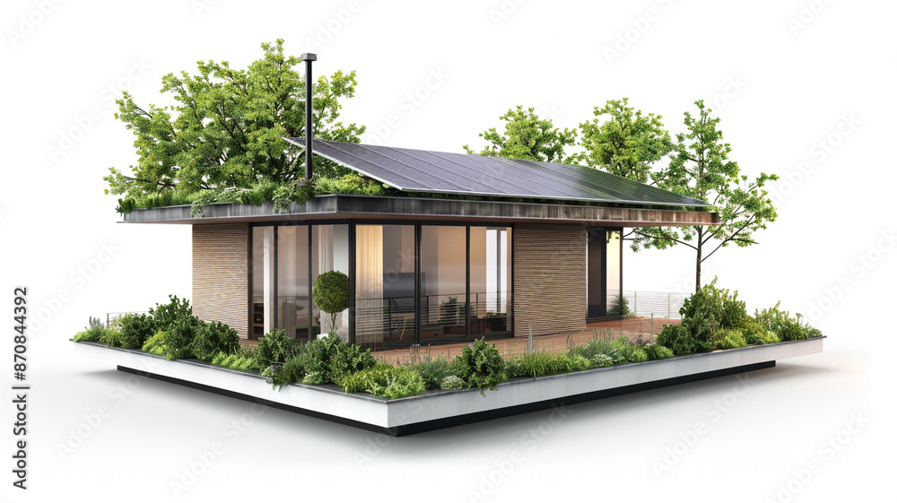 3d house model on white background. 3D house model, white background ...
