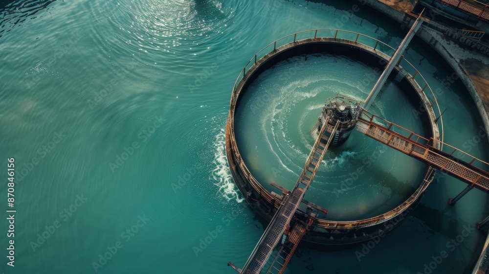 Water treatment solution, Industrial water treatment‎, Aerial top view ...