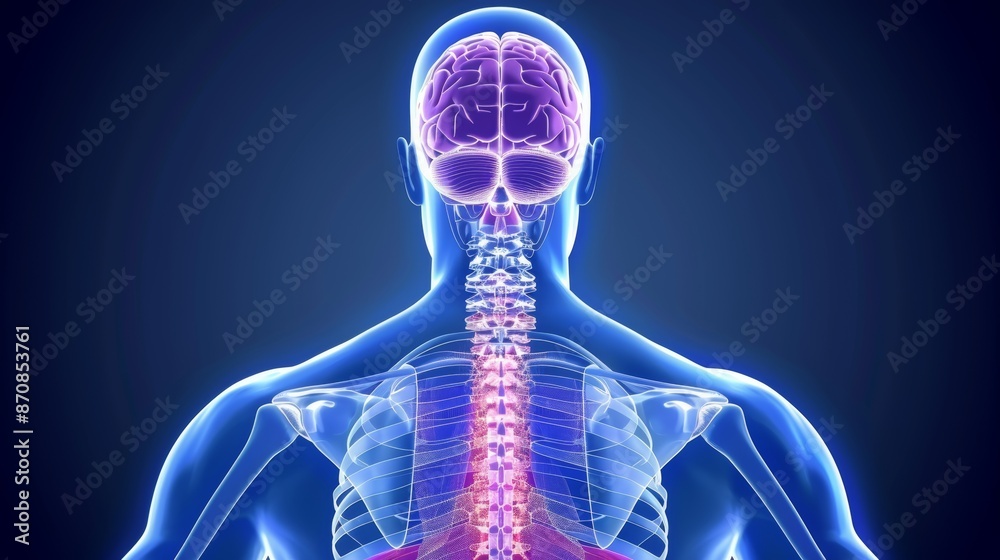 Amyotrophic lateral sclerosis depicting muscle weakening and spinal ...