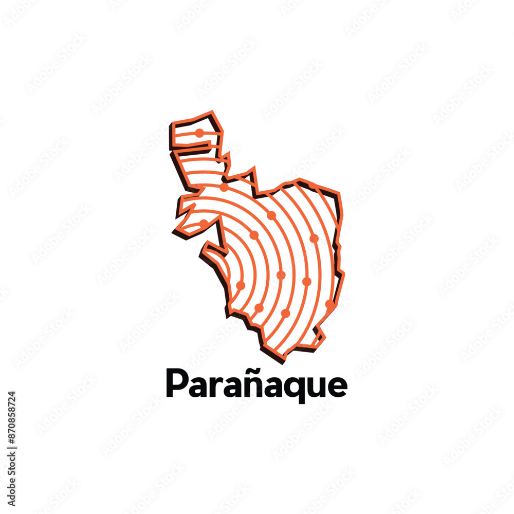 Vetor de Map City of Paranaque. vector map of the Philippines Country ...