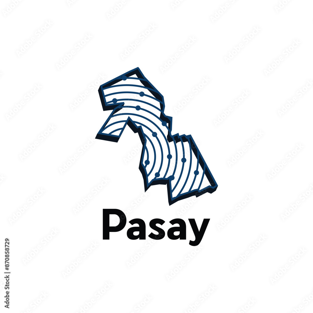 High detailed illustration map City of Pasay, World map country vector ...