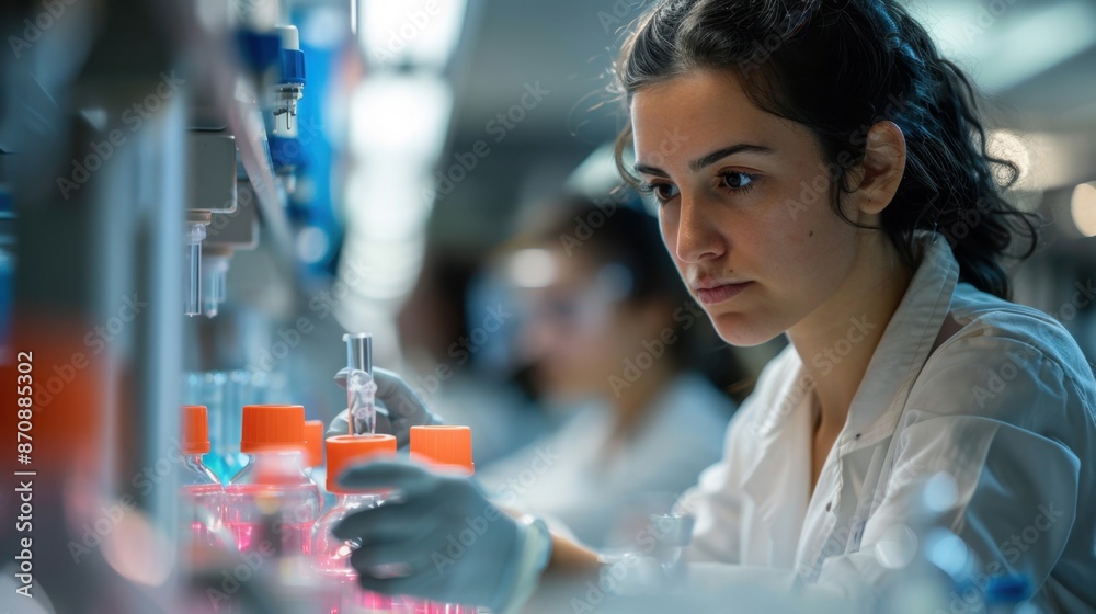Scientists in a bioengineering lab designing prosthetics or growing ...