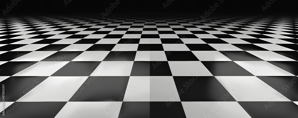 A black and white mosaic pixel background with a checkerboard pattern ...