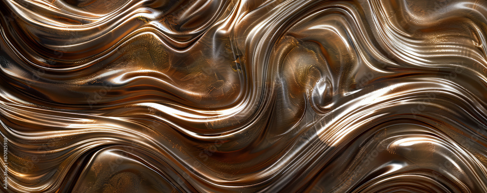 A captivating background featuring liquid metal in molten bronze ...