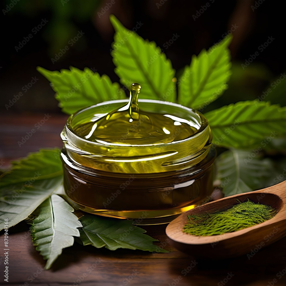 neem oil ointment cream treats acne and inflammation while moist Stock ...