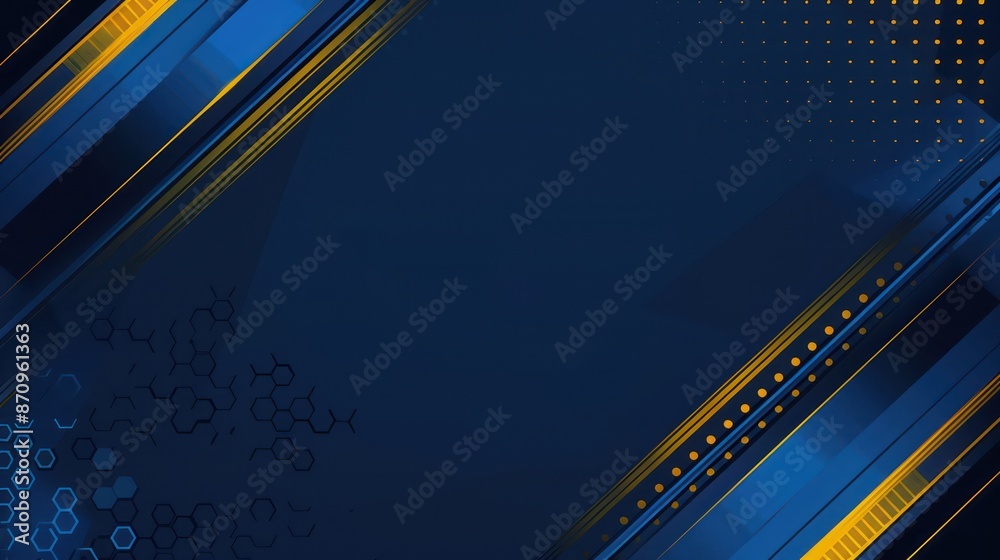 Abstract dark blue and gold graphic background with tech design Stock ...