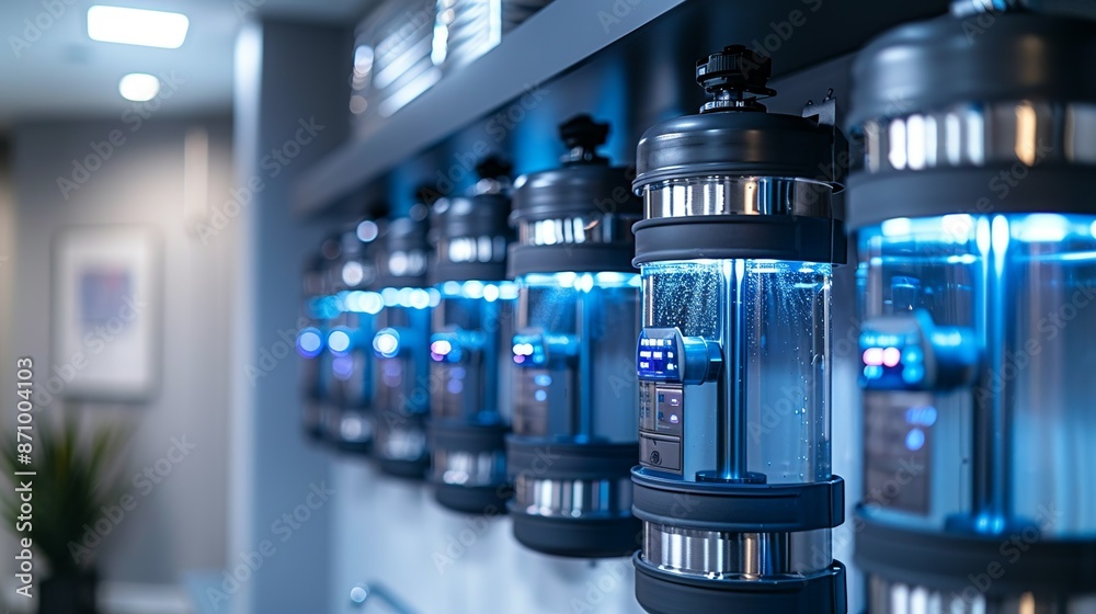 Realistic Photo of a Water Filtration System: Show a modern water ...