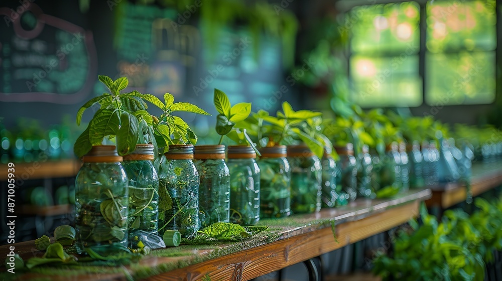 Realistic Photo of Recycling Education: Show a classroom or community ...