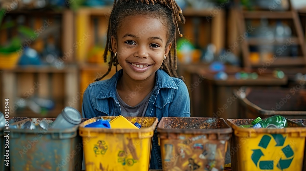 Realistic Photo of Recycling Education: Show a classroom or community ...