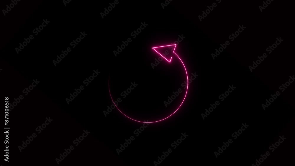 Animation of refresh symbol or loop symbol, arrow animation on white ...