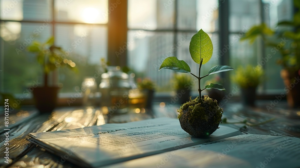 Realistic photo of the Paris Agreement document, symbolizing global ...