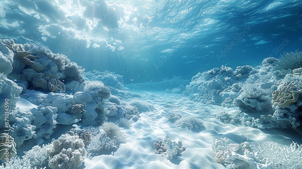 Detailed realistic photo of La Nina's cooling effect on ocean ...