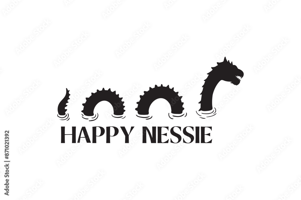 Loch Ness Monster svg, Nessie svg, Split monogram svg, Lochness SVG ...