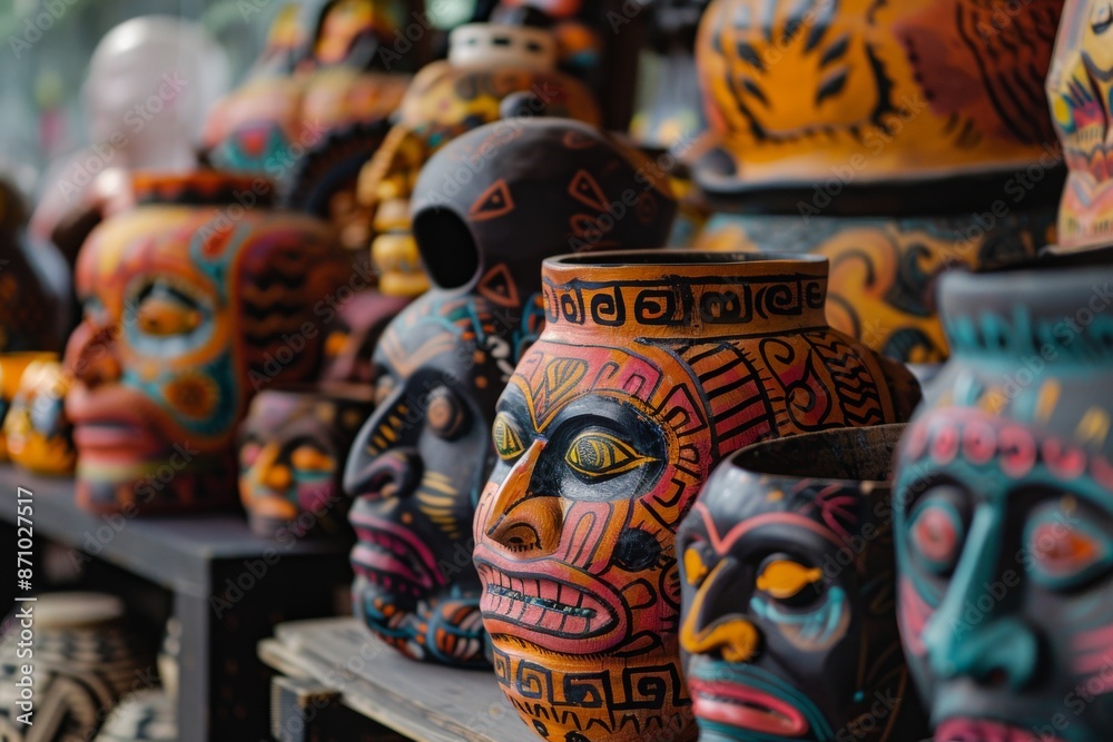 A colorful and lively depiction of Hispanic cultural heritage ...