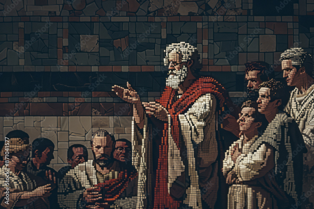 Bible passage Jacob deceiving his blind father, Isaac, to receive the ...