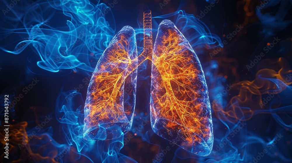 Visual guide to respiratory system disorders like asthma and COPD ...