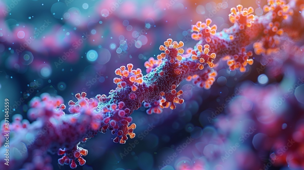 Molecular structure of viral proteins, illustrating their role in host ...